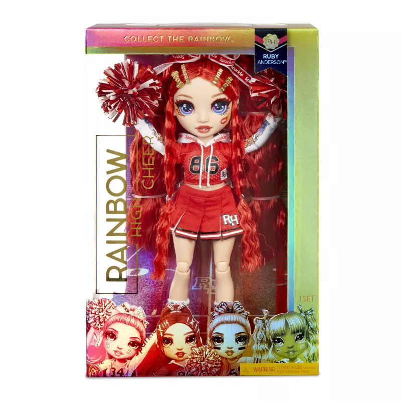INF Rainbow High Cheer Doll - Ruby Anderson (Rot)