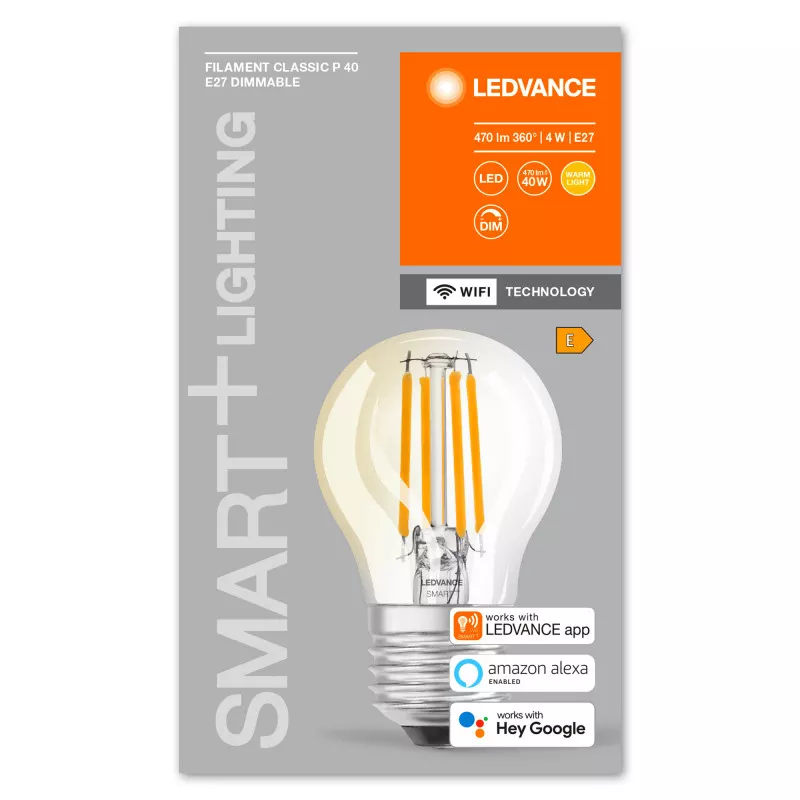 INF SMART+ Mini-Ball 40W/827 Klarglas E27 WiFi - C