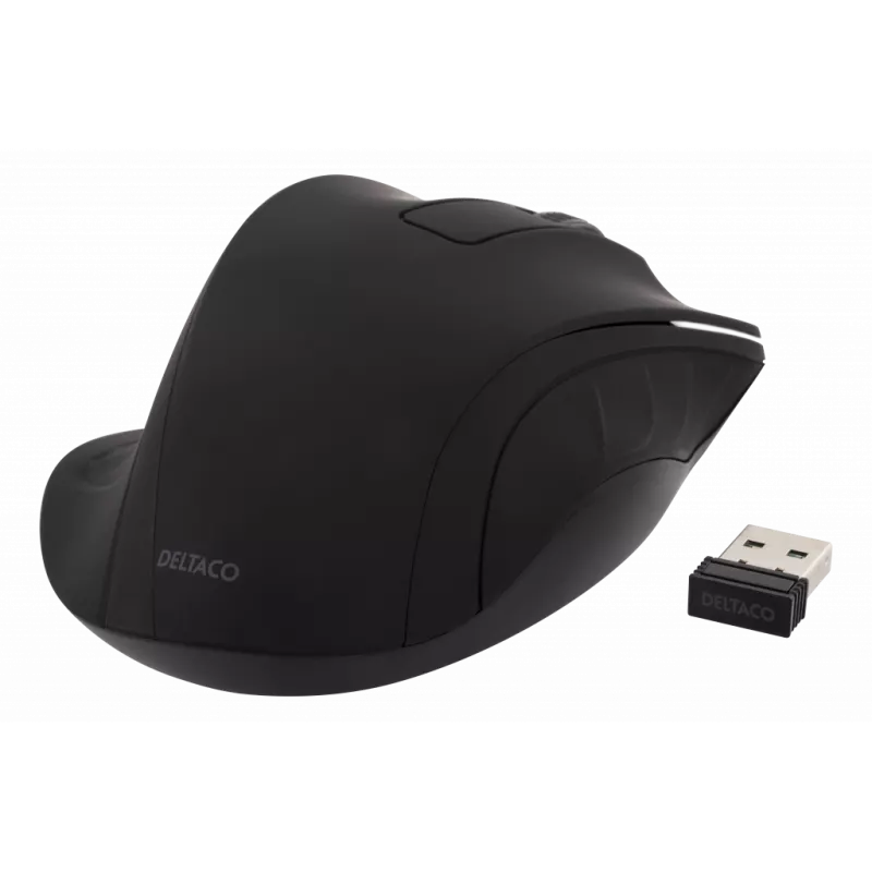 Zwarte Scrollrand Deltaco Kabellose Optische Maus 2,4 GHz, 3 Tasten