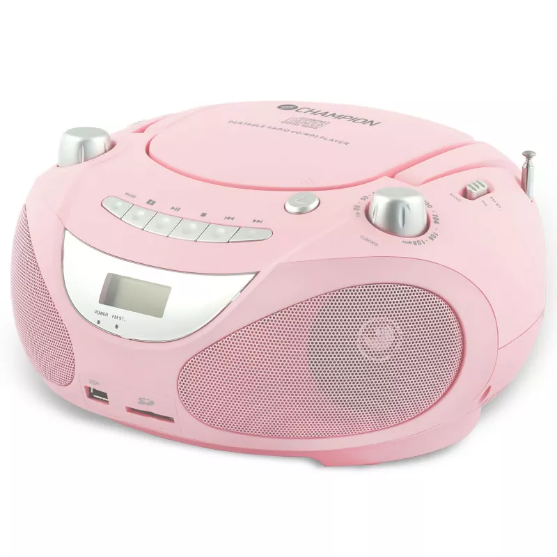 INF Boombox CD / Radio / MP3 / USB Pink