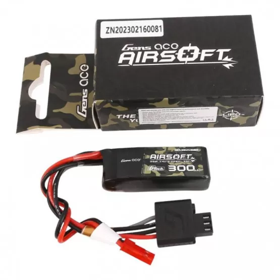 INF Gens ace G-Tech 35C 300 mAh 2S1P 7,4 V Airsoft Gun Lipo-Akku mit