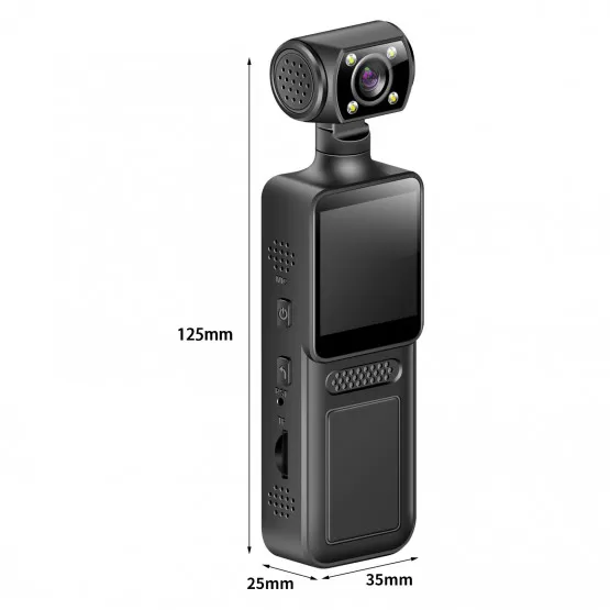 INF High-Definition Clip-On Körperkamera M12 Direkte Aufnahme