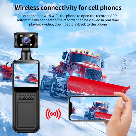 INF High-Definition Clip-On Körperkamera M12 Direkte Aufnahme