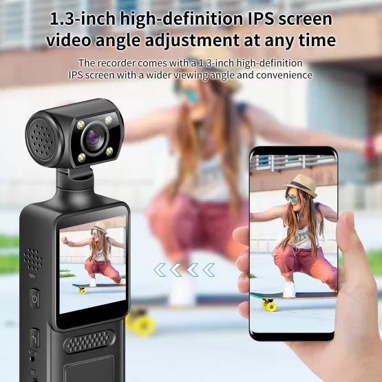 INF High-Definition Clip-On Körperkamera M12 Direkte Aufnahme
