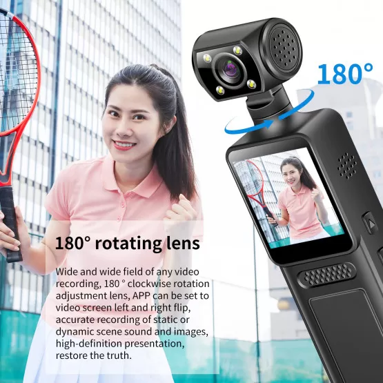 INF High-Definition Clip-On Körperkamera M12 Direkte Aufnahme