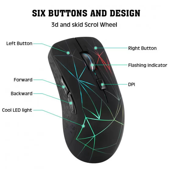 INF Dual-Mode Bluetooth-Funkmaus - Ergonomisches Design