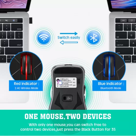 INF Dual-Mode Bluetooth-Funkmaus - Ergonomisches Design