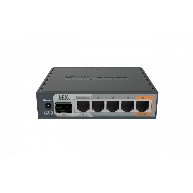 INF MikroTik Router hEX S RB760iGS 10/100/1000 Mbit/s, Ethernet LAN (RJ-45