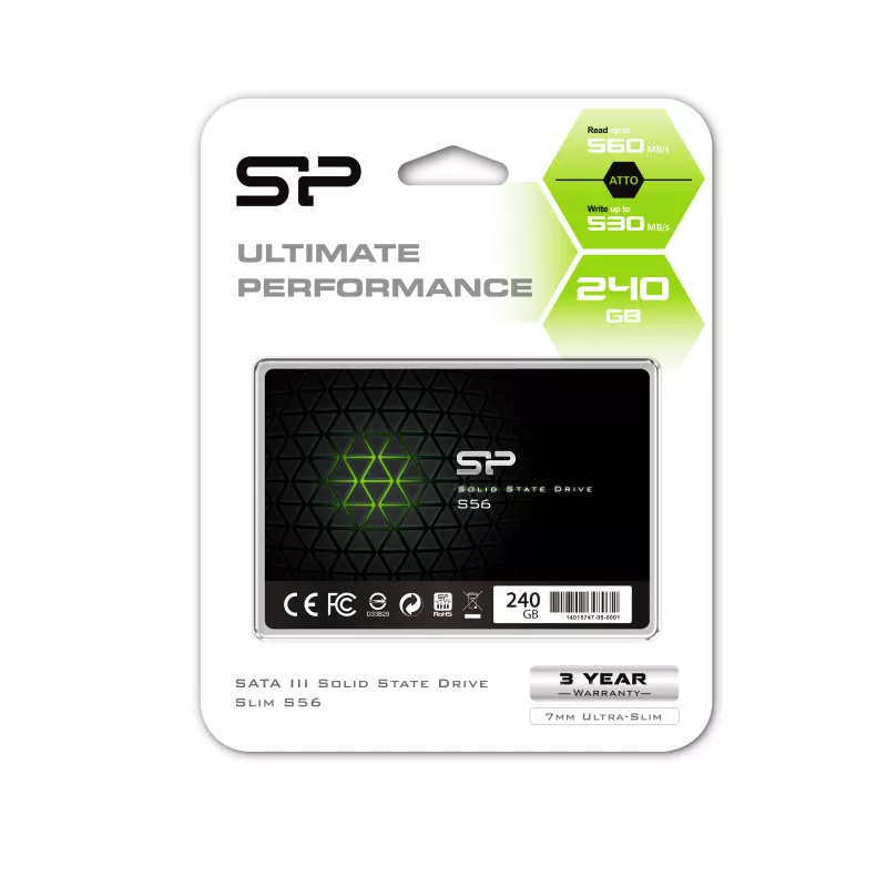 Silicon Power S56 240 GB, SSD-Formfaktor 2,5", SSD-Schnittstelle SATA,