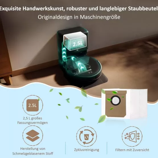 INF 5er-Pack Ersatz-Staubbeutel kompatibel mit Eufy L50 SES/L60 SES