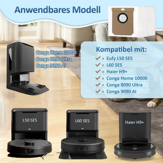 INF 5er-Pack Ersatz-Staubbeutel kompatibel mit Eufy L50 SES/L60 SES