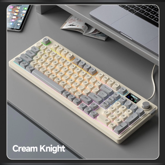 INF 98-Tasten kabelgebundene RGB-Tastatur — Kompaktes 98-Tasten-Layout,