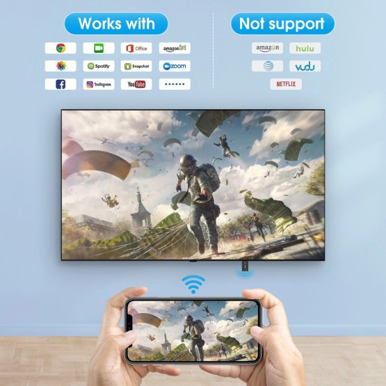 INF 5G Wireless HDMI Screen Mirroring Kit – Punkt-zu-Punkt Wireless HDMI