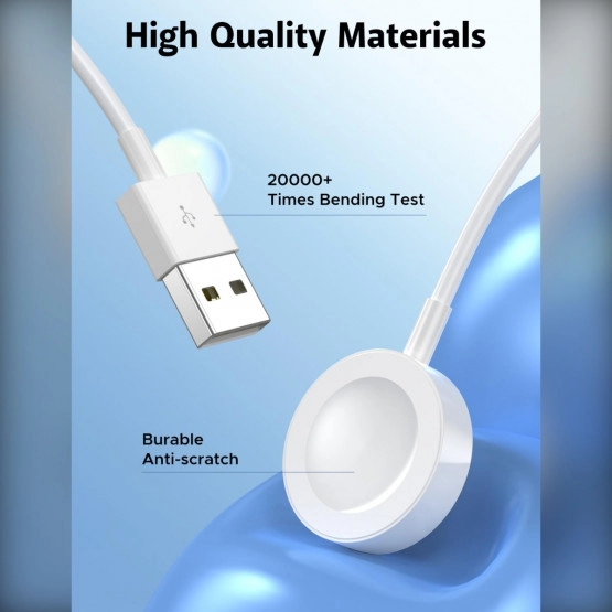 INF USB-A rundes magnetisches Ladekabel für Apple Watch, Aluminium+TPE,