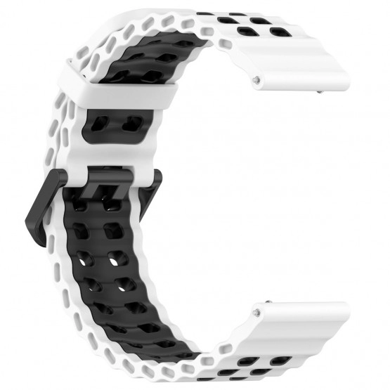 INF Silikon-Uhrenarmband 22mm – Atmungsaktives gelochtes Band,