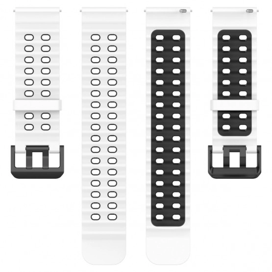 INF Silikon-Uhrenarmband 22mm – Atmungsaktives gelochtes Band,