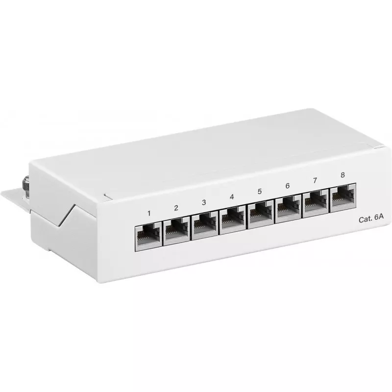 INF CAT 6a Mini/Desktop Patch Panel, 8 Port, (1 HE)