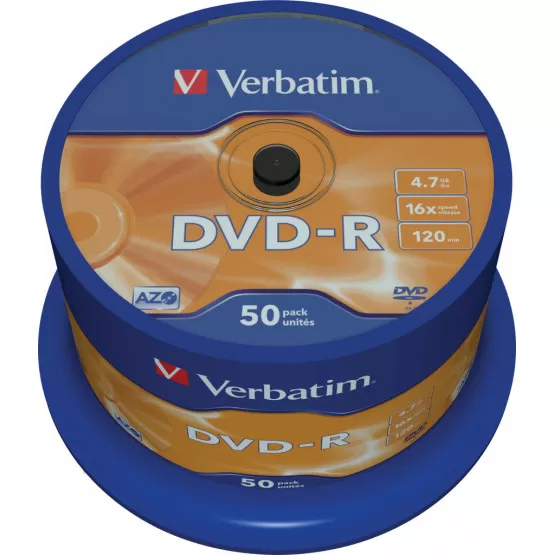 INF DVD-R, 16x, 4,7 GB/120 min, 50er-Pack Spindel, AZO