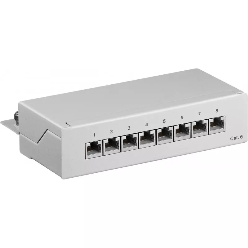 INF CAT 6 Mini/Desktop Patch Panel, 8 Port, (1 HE)